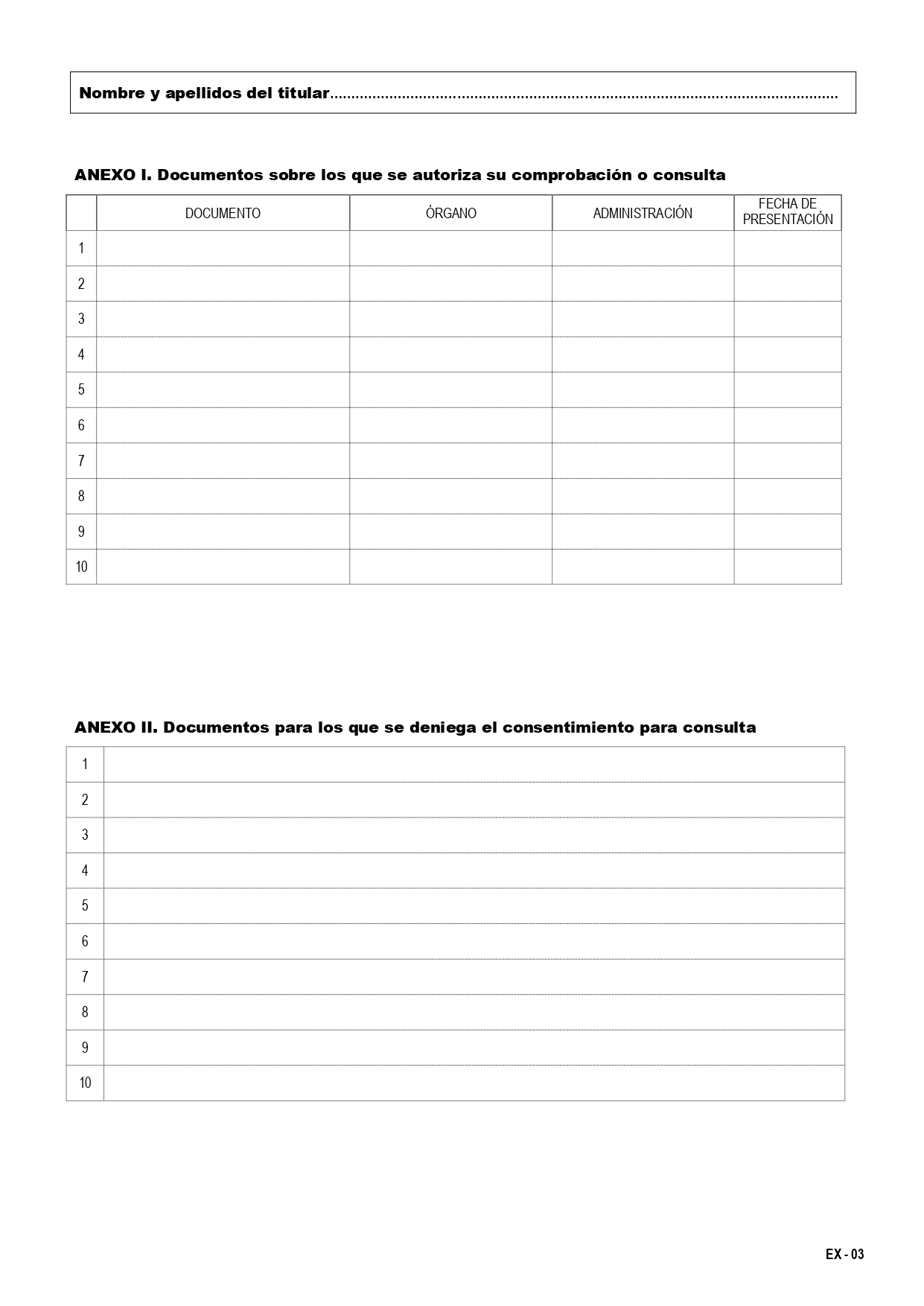 Modelo EX03 ¡Tienes que saber ESTO!